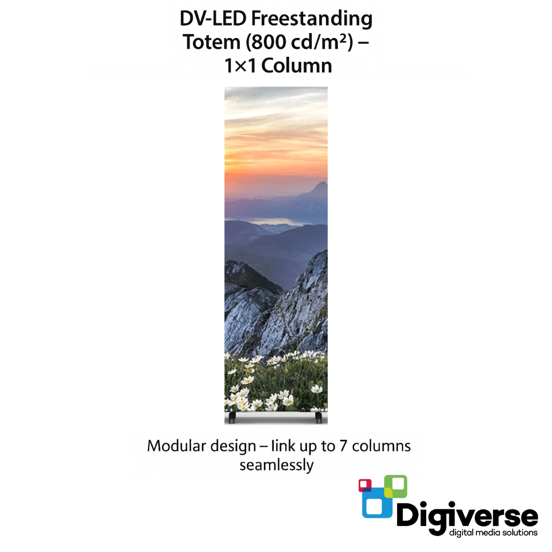 DV-LED Freestanding Totem (800 cd/m²) - 1x1 Column - Digiverse
